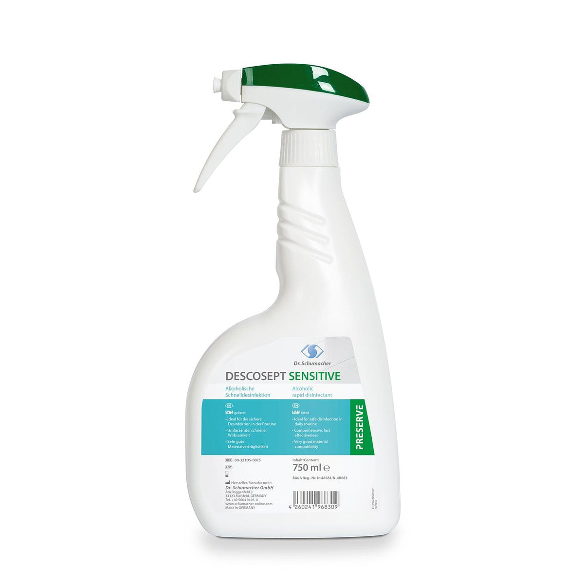 DESCOSEPT SENSITIVE: Alcohol-based rapid disinfectant 750ml ...